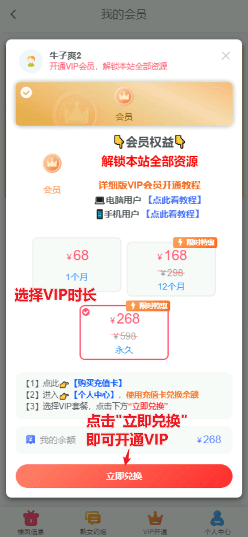 VIP充值教程（手机版）-便宜姬